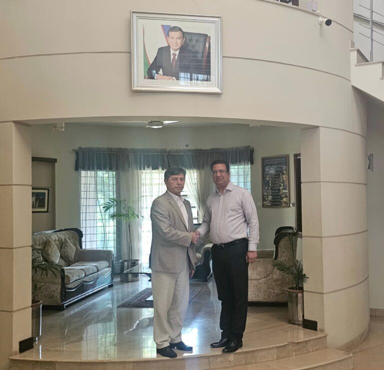 Mr. Khalid Taimur Akram, ED, PRCCSF met with H.E. Oybek Arif Usmanov, Ambassador of the Republic ...
